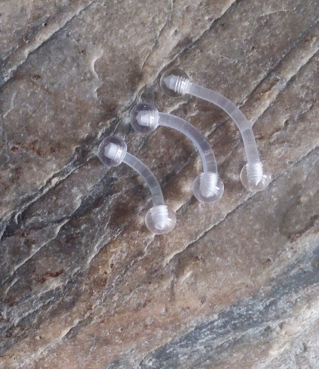 16g Piercing Retainer Retainer Body Jewellery Discreet Retainer Clear Body Jewellery Banana
