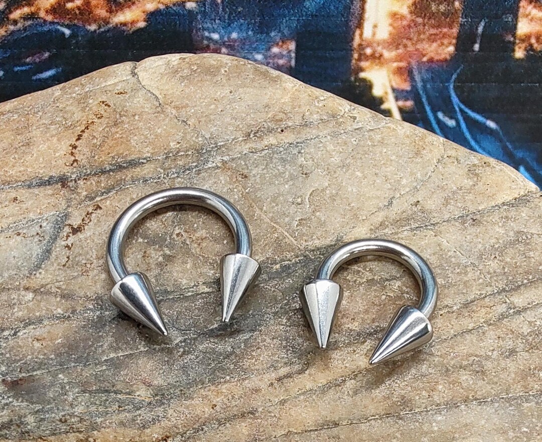 14g Long Spiked Septum, 10mm Septum, 11mm Septum, Long Spiked Septum ...