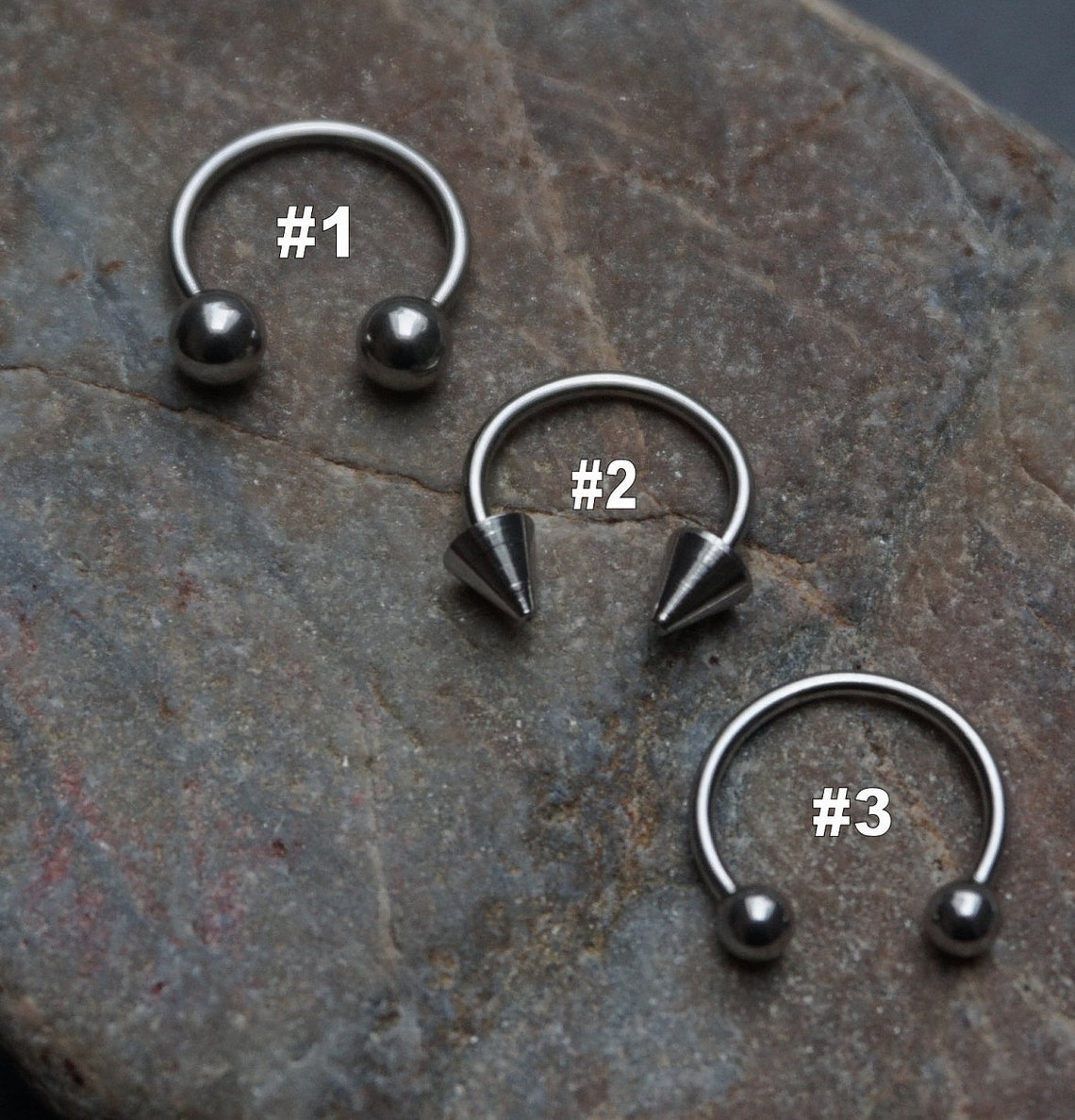 Horse Shoe Barbell, Septum Ring, Spiked Septum Ring, Septum Piercing ...