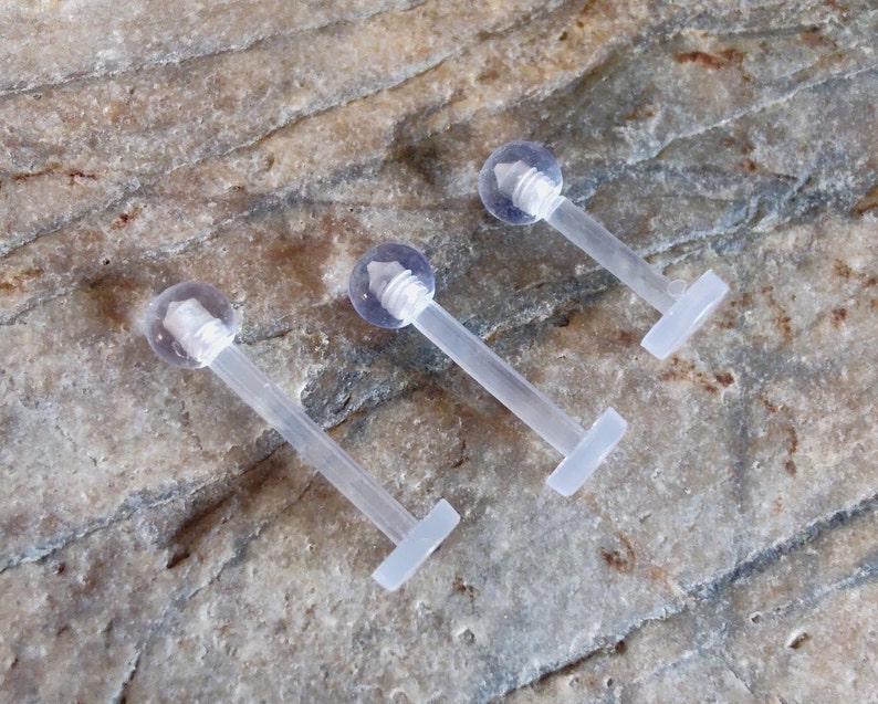16g Clear Acrylic Retainers, Bio Flex Retainers, Labret Retainer ...
