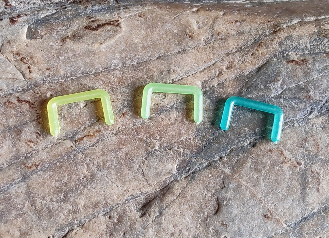 16g Septum Retainer, 16g U Shaped Retainer, MRI Jewellery, Colourful ...