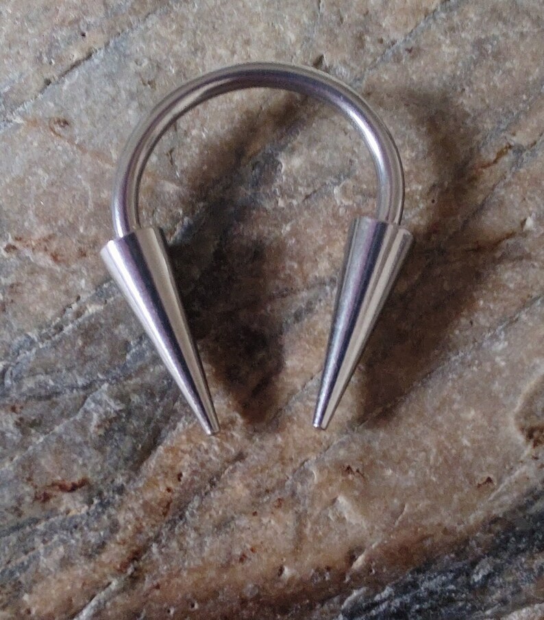 14g Very Long Spiked Septum 14mm Septum Ring Long Spiked - Etsy