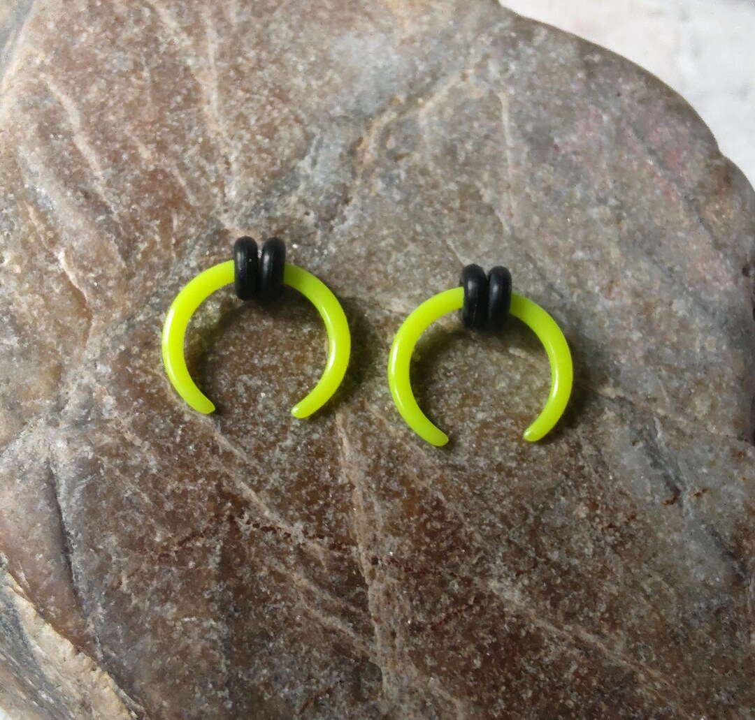 16g 9mm Crescent Septum Ring, Buffalo Horn Ring, Septum Taper, Tapered ...