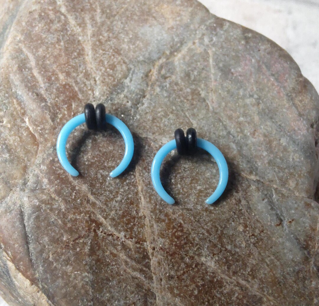 14g 9mm Crescent Septum Ring, Buffalo Horn Ring, Septum Taper, Tapered ...