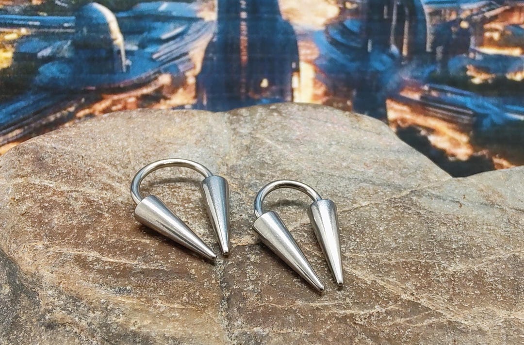 16g Long Spiked Septum, Horseshoe Barbell, Circular Barbell, Spiked ...