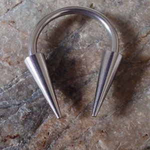 14g Very Long Spiked Septum, 14mm Septum Ring, Long Spiked Septum ...