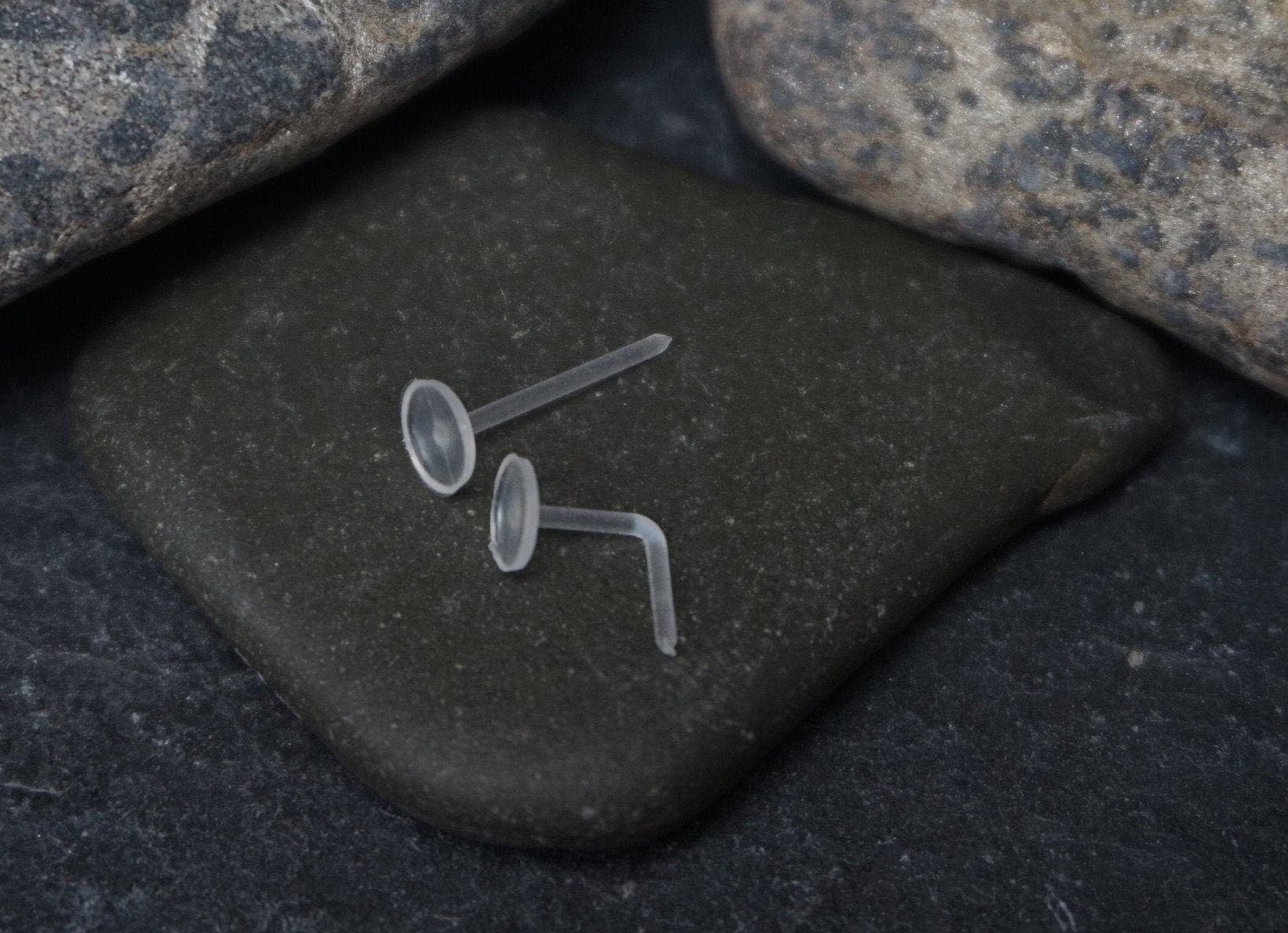 Retainer Stud Retainer Body Jewellery Clear Nose Stud Clear - Etsy UK