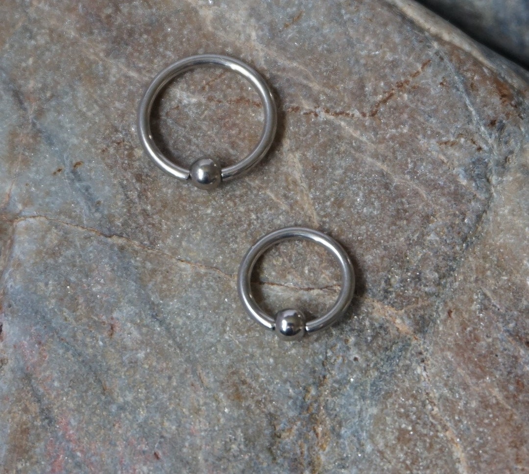 16g Captive Piercing Ring, Captive Ball Closure, Captive Piercing Hoop ...