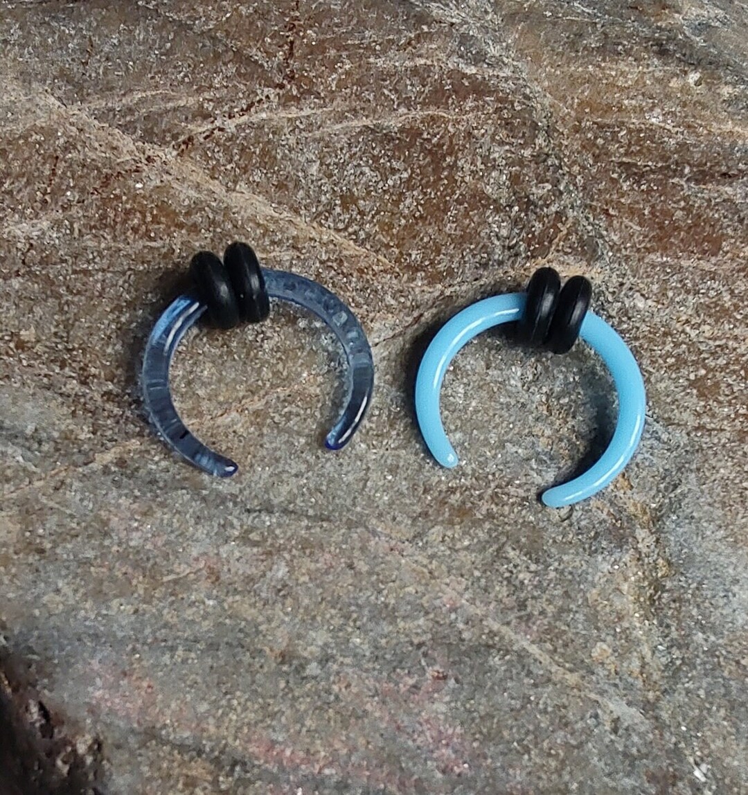 14g 9mm Crescent Septum Ring, Buffalo Horn Ring, Septum Taper, Tapered ...