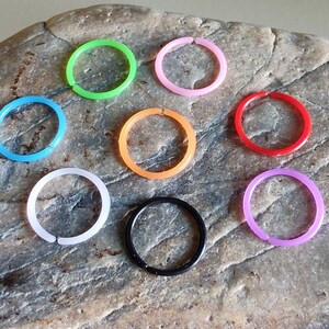20g Pretty Acrylic Coloured Nose Rings Nose Hoop, Red Nose Ring, Pink ...