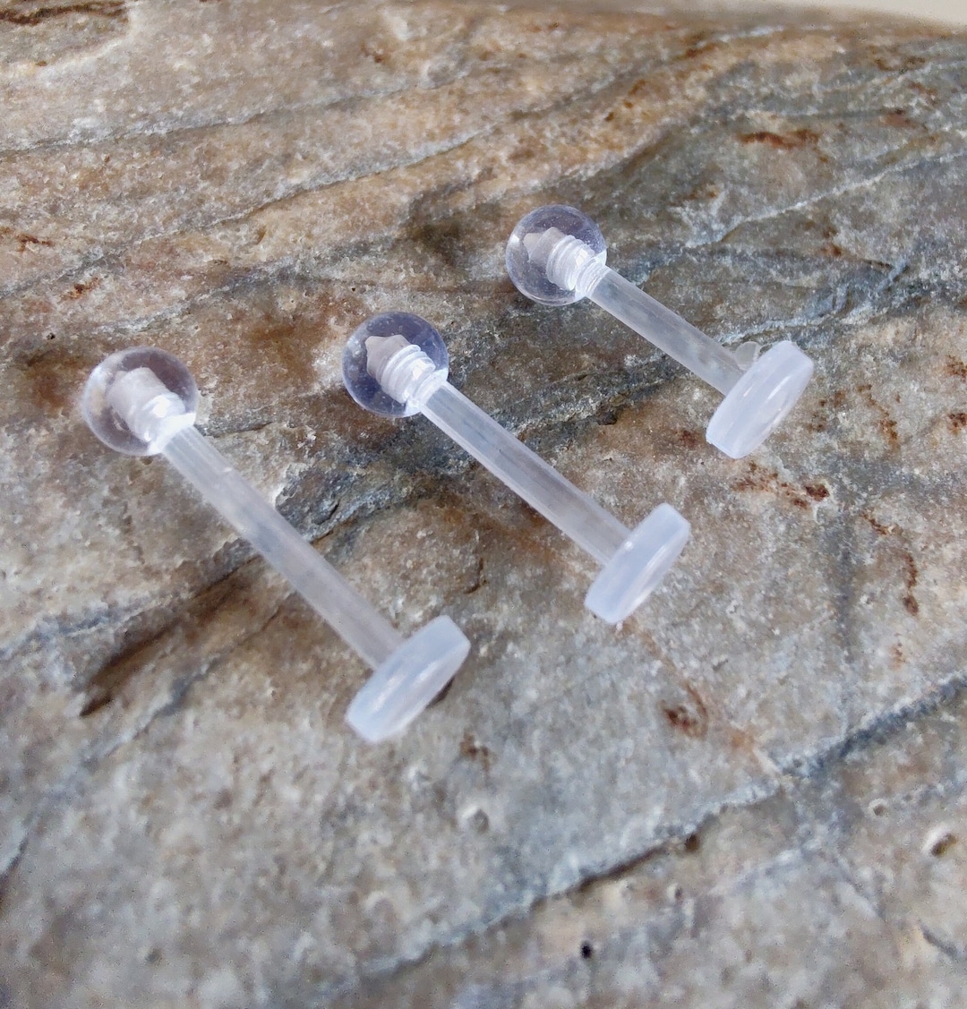 16g Clear Acrylic Retainers, Bio Flex Retainers, Labret Retainer ...