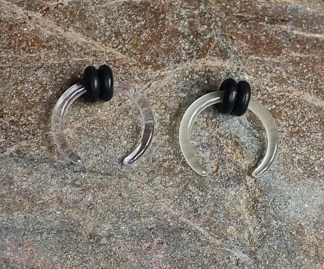 14g 9mm Crescent Septum Ring, Buffalo Horn Ring, Septum Taper, Tapered ...