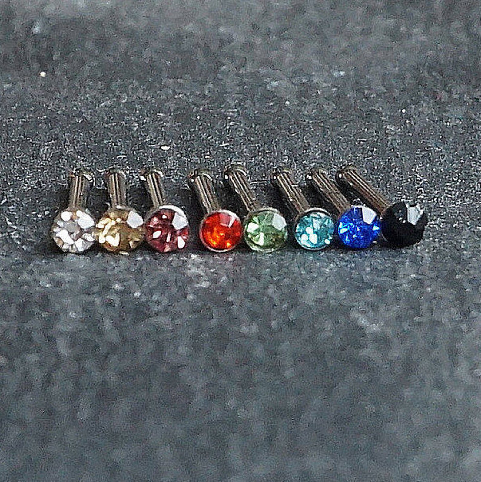 Tiny Crystal Nose Stud Discreet Nose Stud Nose Piercing - Etsy Canada