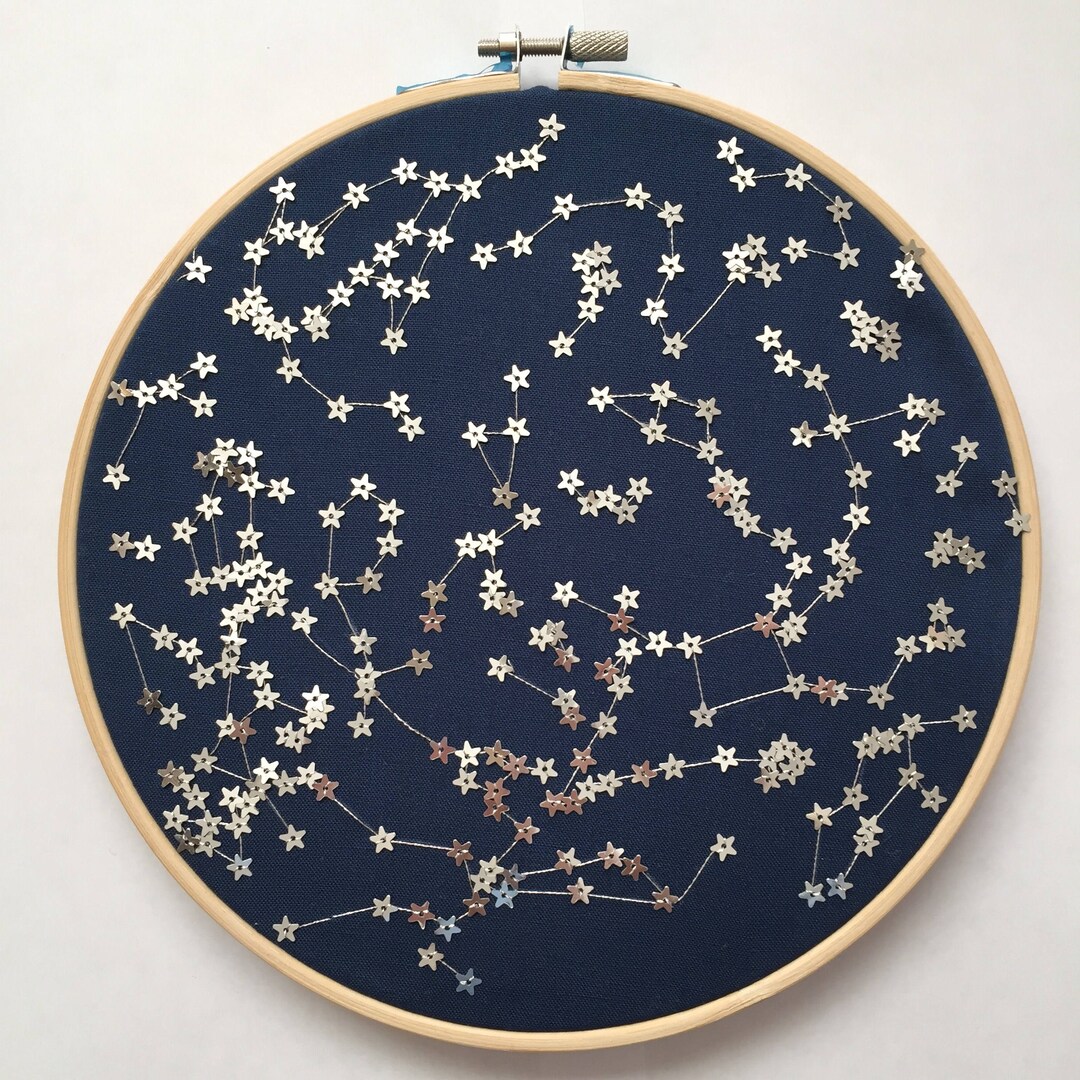Personalised Embroidered Star Map/chart - Etsy