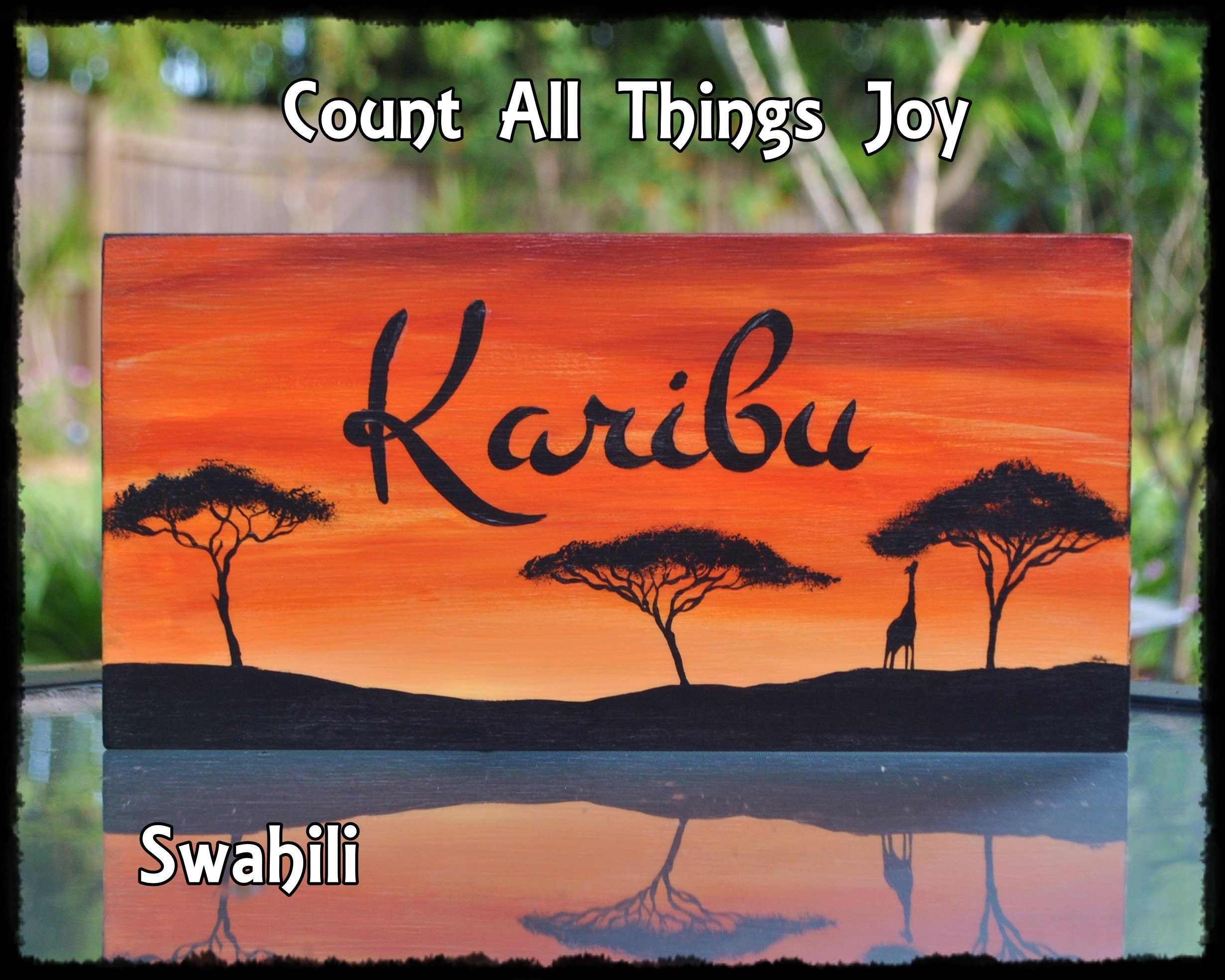 Custom Language Welcome Sign Karibu Swahili | Etsy