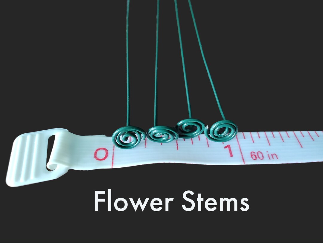 10-green Metal Flower Stems, DIY Craft: 20 or 22-gauge - Etsy