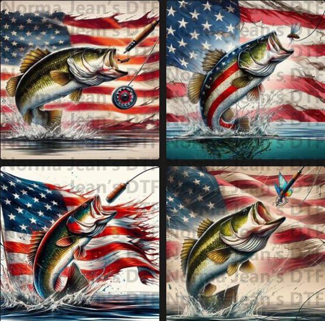 Bass America Flag - Etsy