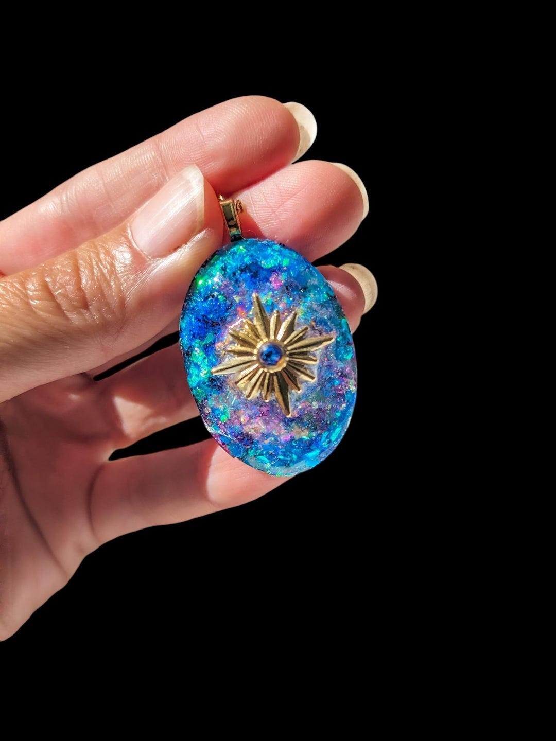 Sirius Star Light Pendant With Resin Glitter - Etsy