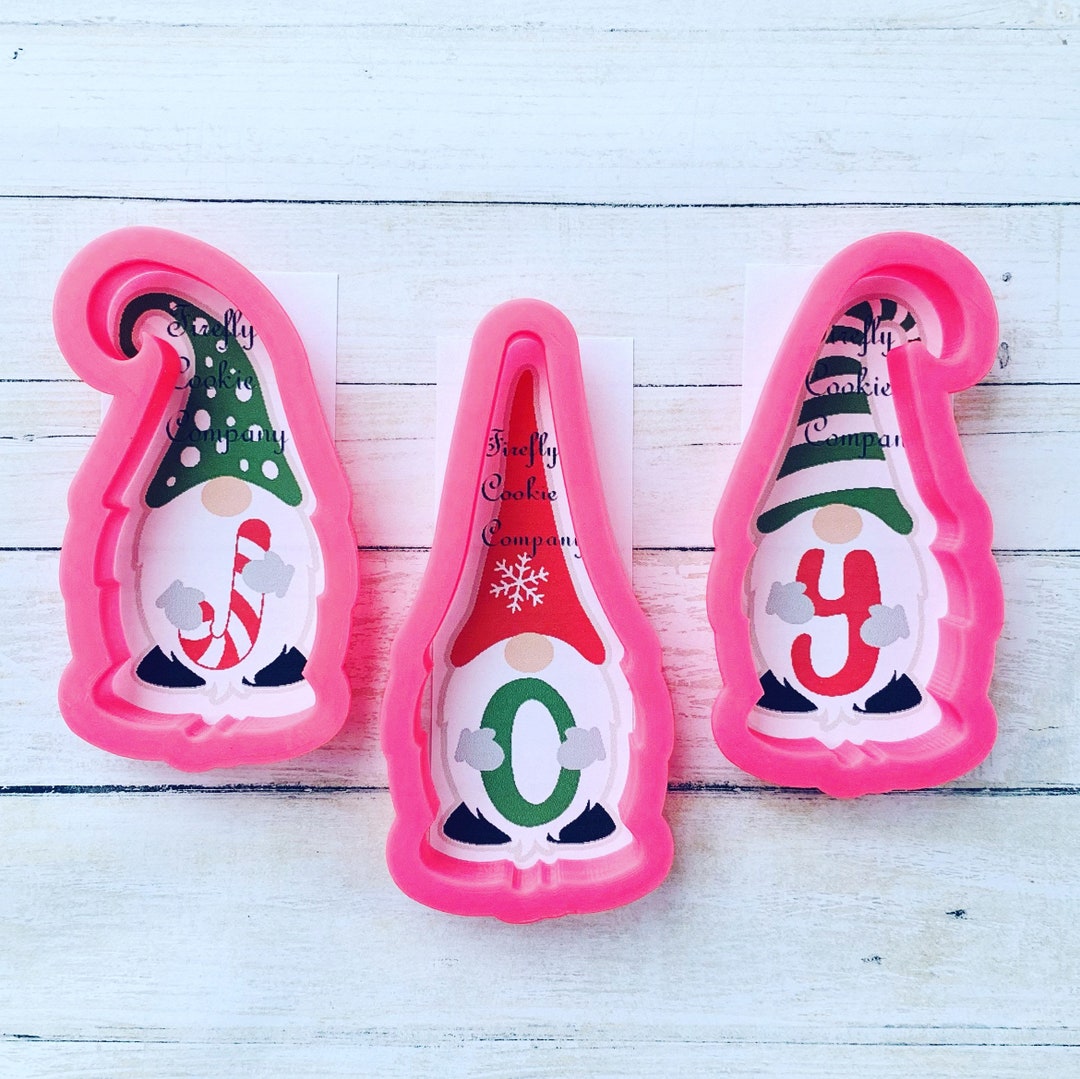 JOY Gnomes Cookie Cutter Set Christmas Theme - Etsy