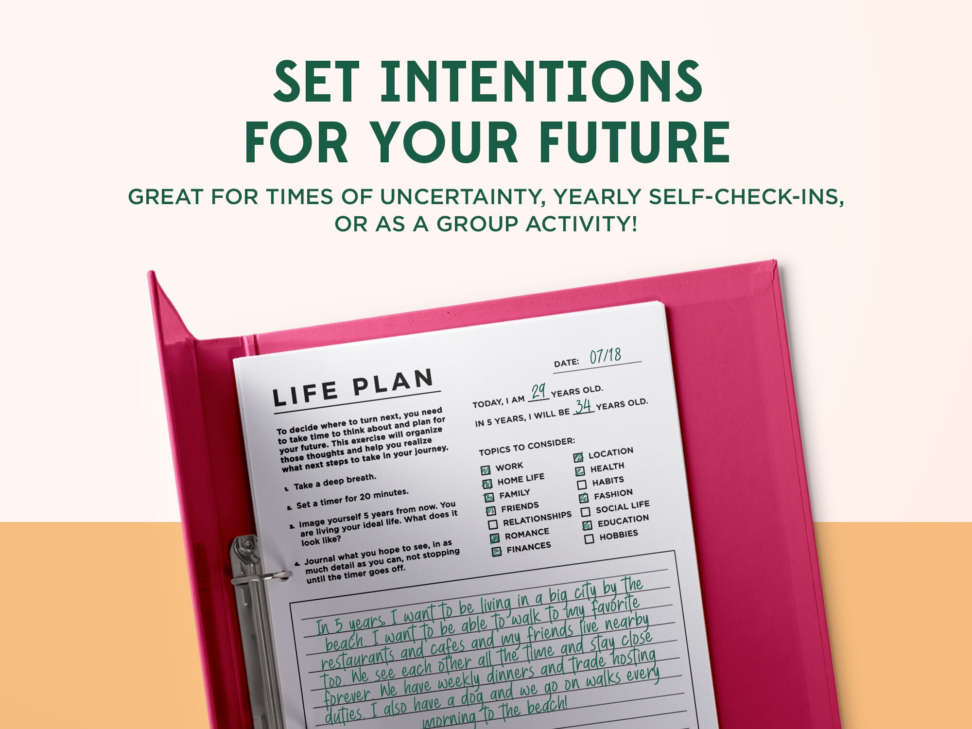 Life Plan/life Purpose/long Term Goal Bullet Journal Pages Printable ...