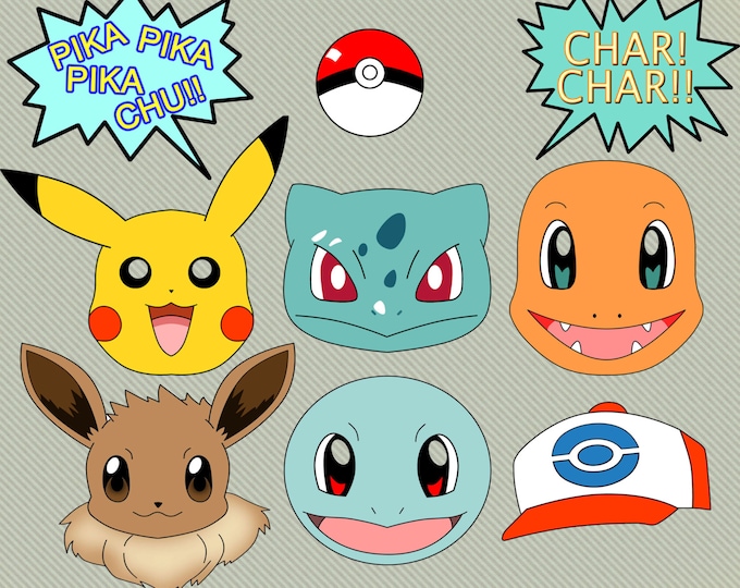 Pokemon Photo Booth Props - Etsy