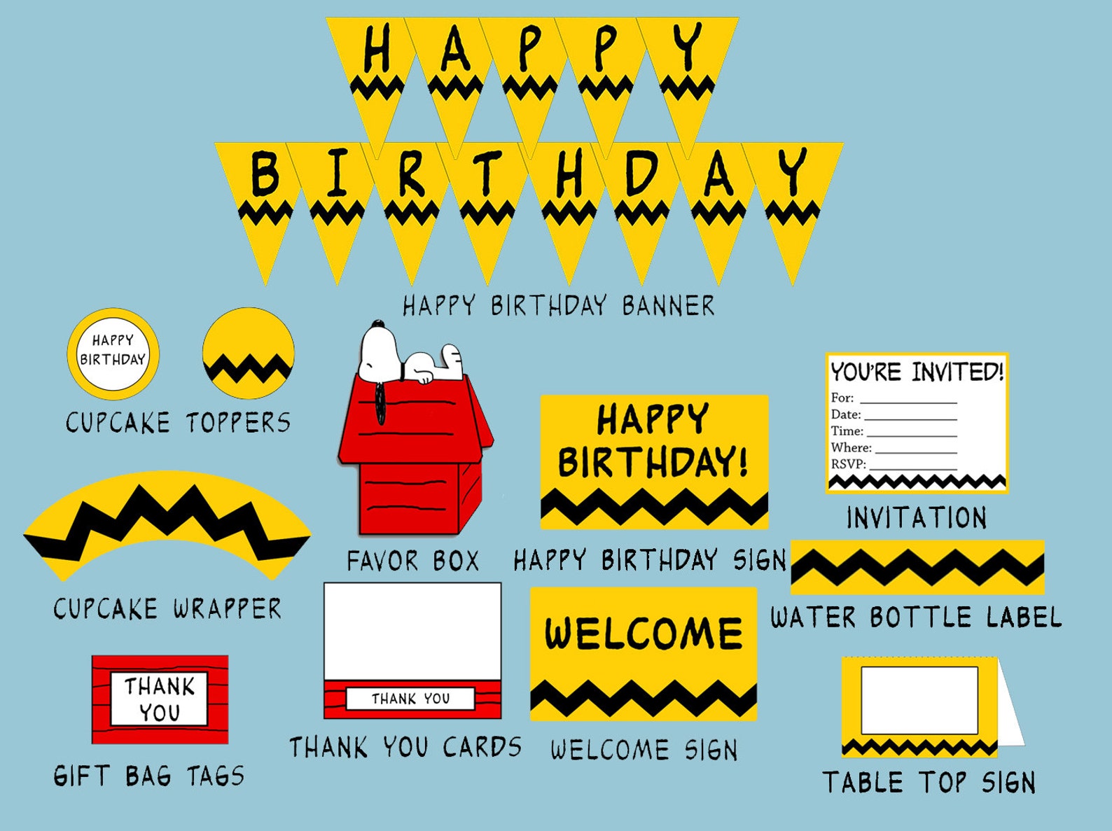 The Peanuts Party Package - Etsy