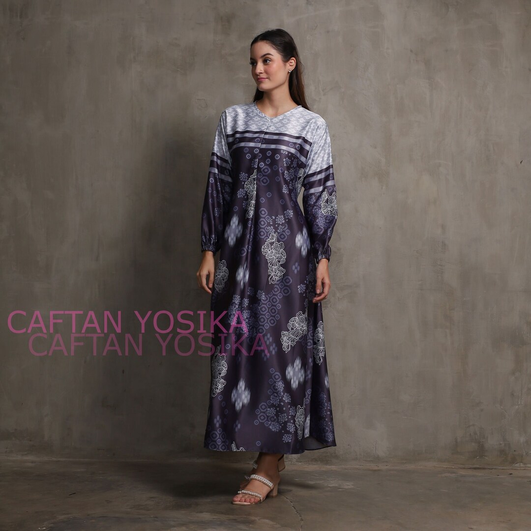 Muslim Fashion Satin Dresses for Women Hijab, Long Dress , Abaya Dubai ...