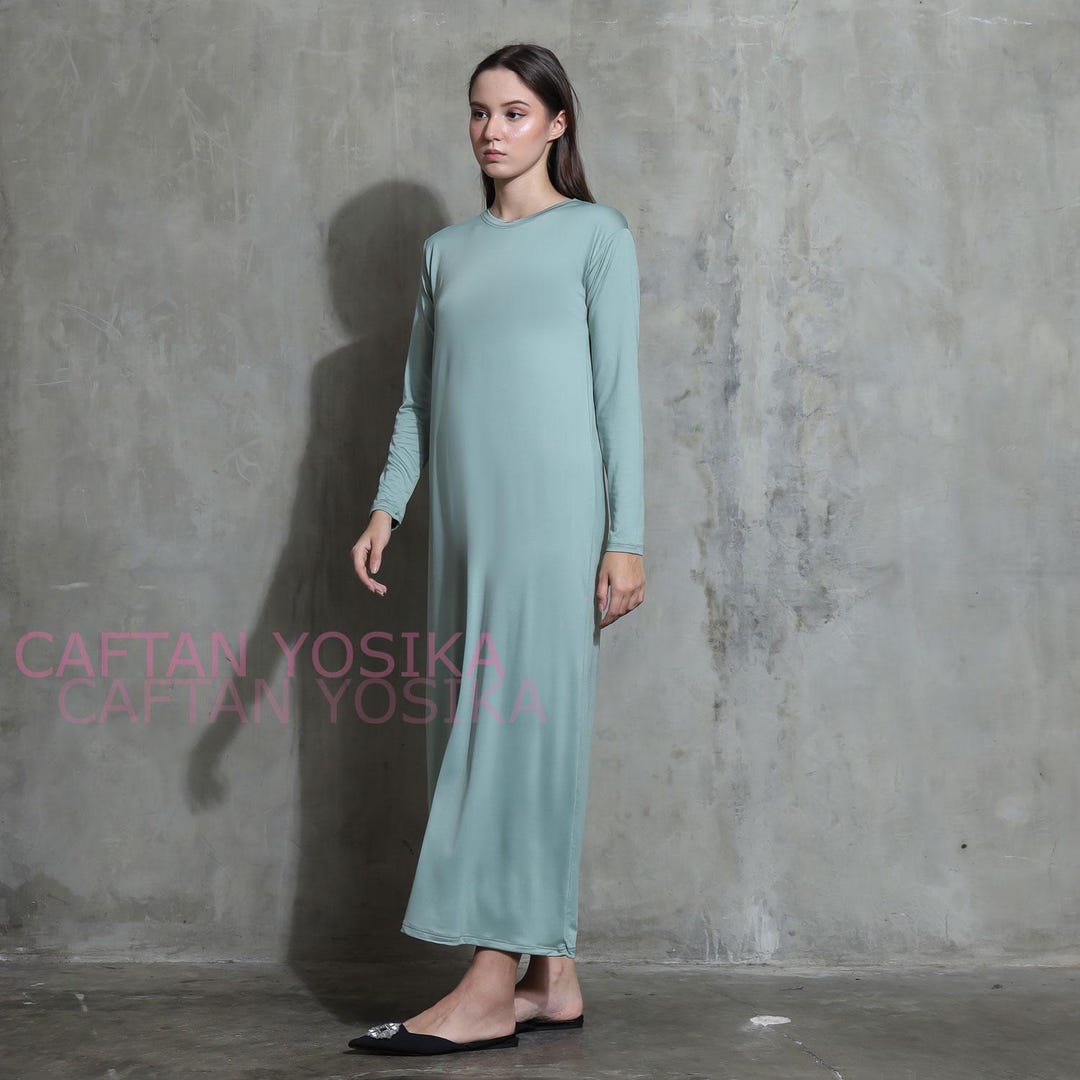 Basic Inner Dress Sage Green Color, Morocco Dress Under Garment ...