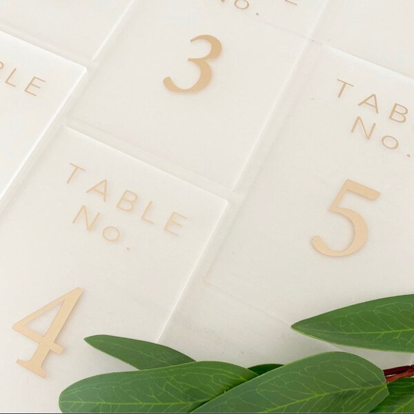 Wedding Frosted Glass Table Numbers - Etsy