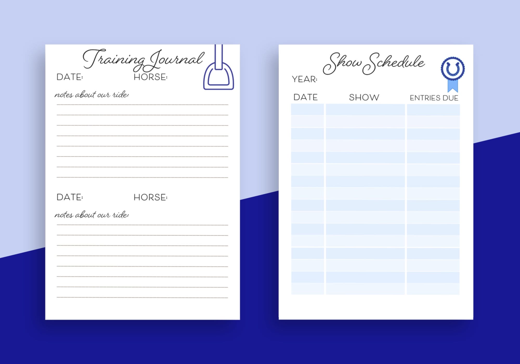 Printable Horse Planner Equestrian Planner 8.5x11 Horse | Etsy