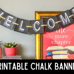 Printable Chalk Letter Banner, ABC Banner, Printable Back to School ...