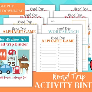 Printable Road Trip Activities for Kids - Etsy