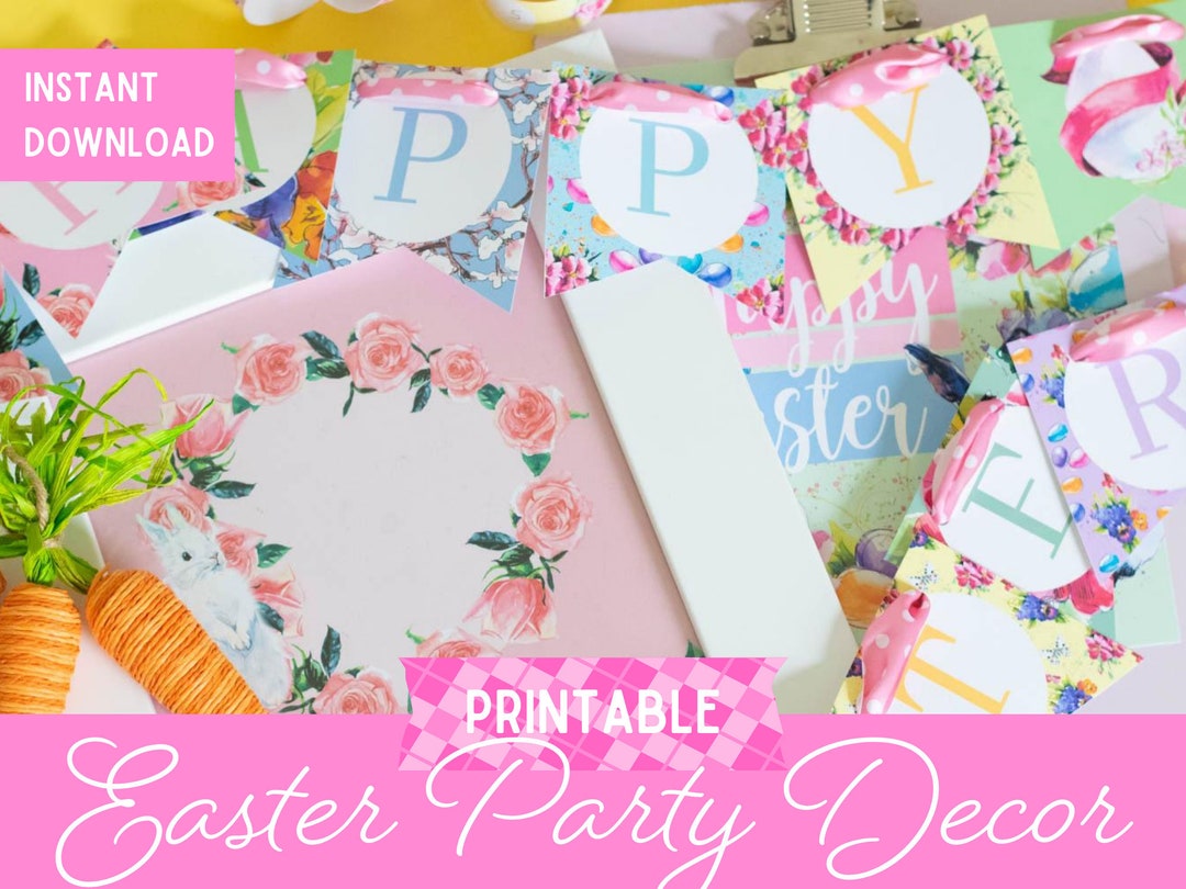 Printable Easter Party, Printable Easter Decor, Easter Brunch ...