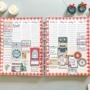 Printable Farmhouse Christmas Planner Stickers, Christmas Planner ...