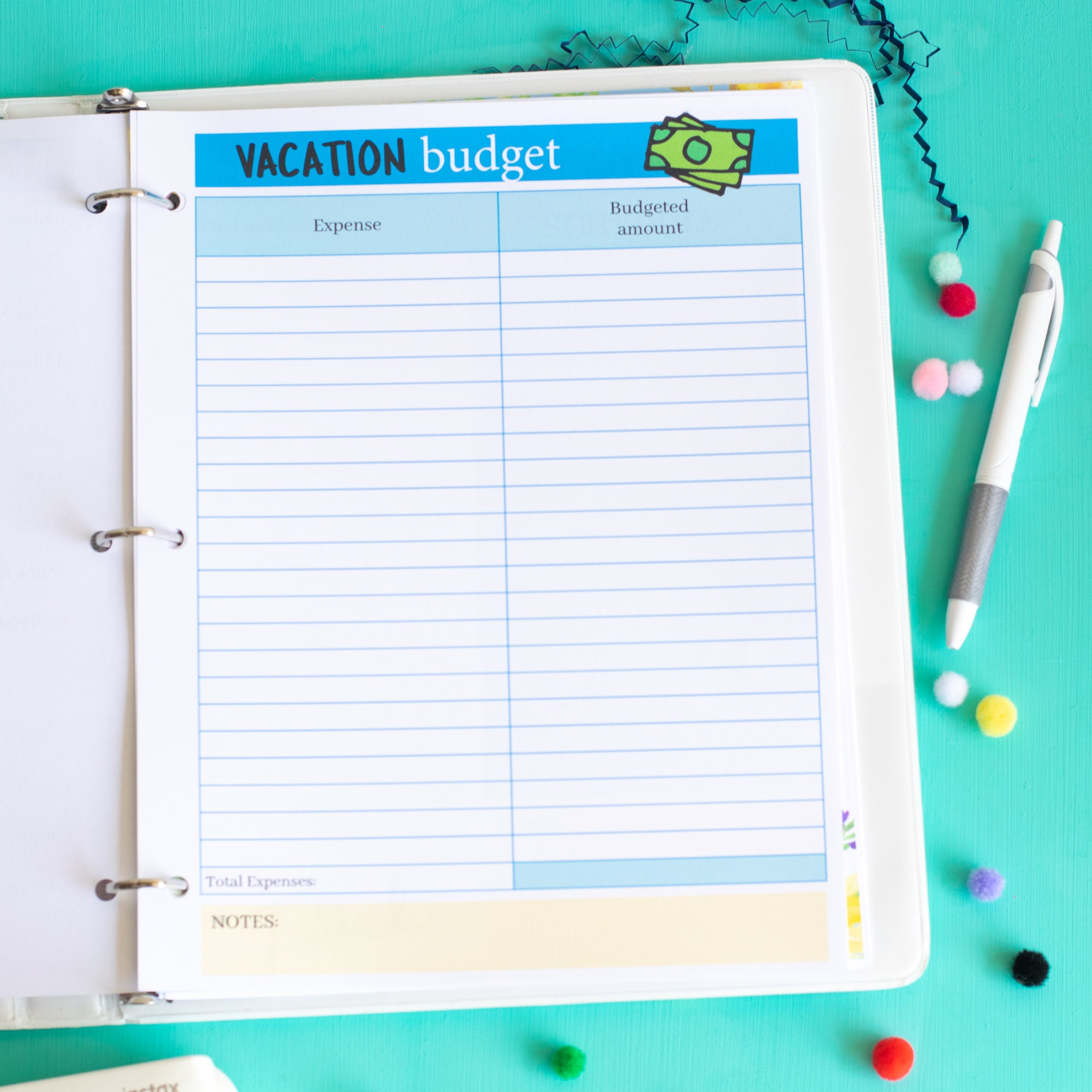 Printable Vacation Planner Binder: 8.5x11 Travel Planning Pages ...
