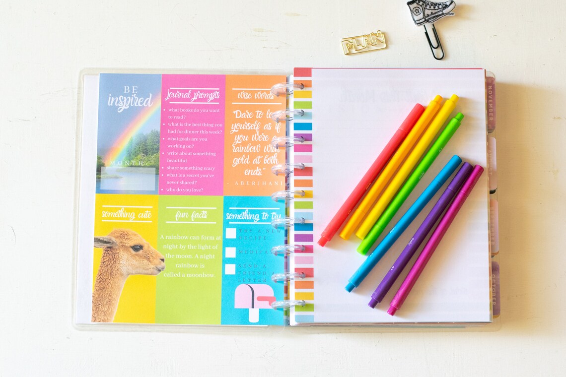 Printable Happy Planner Inserts Planner Inserts Rainbow Day | Etsy