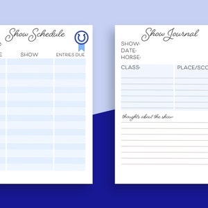 Printable Horse Planner: Equestrian Record Book (8.5x11) - Etsy