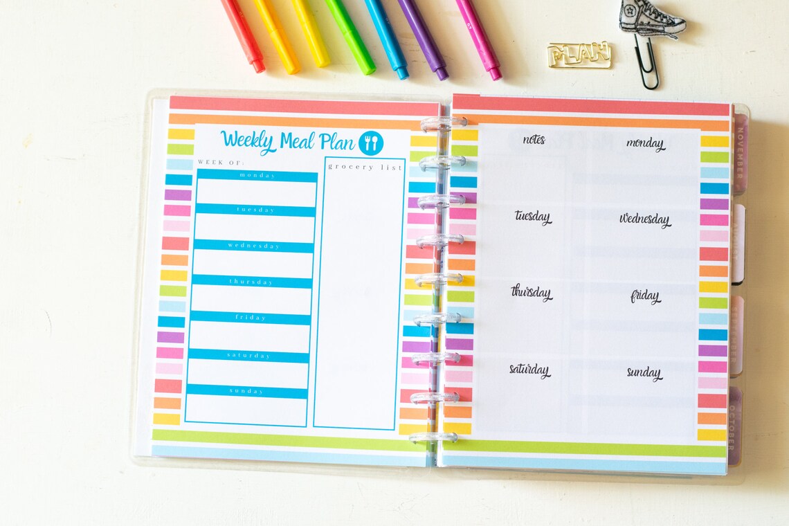 Printable Happy Planner Inserts Planner Inserts Rainbow Day | Etsy