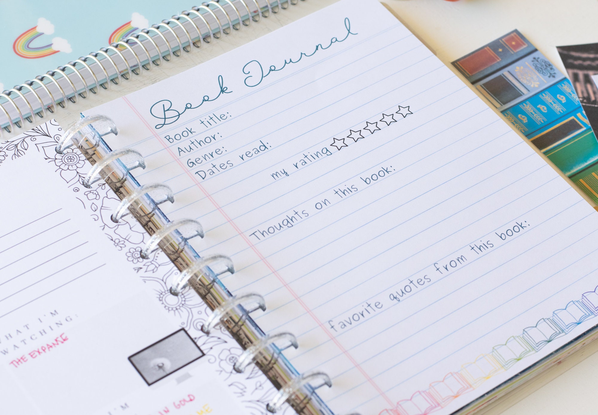 Classic Happy Planner Book Journal Inserts: Reading List Tracker (PDF ...