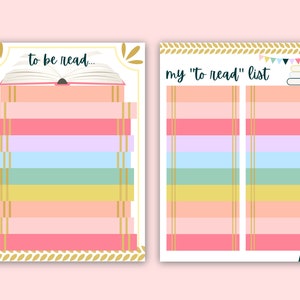 Printable 8.5x11 Book Planner Printables, Book Tracker Printable ...