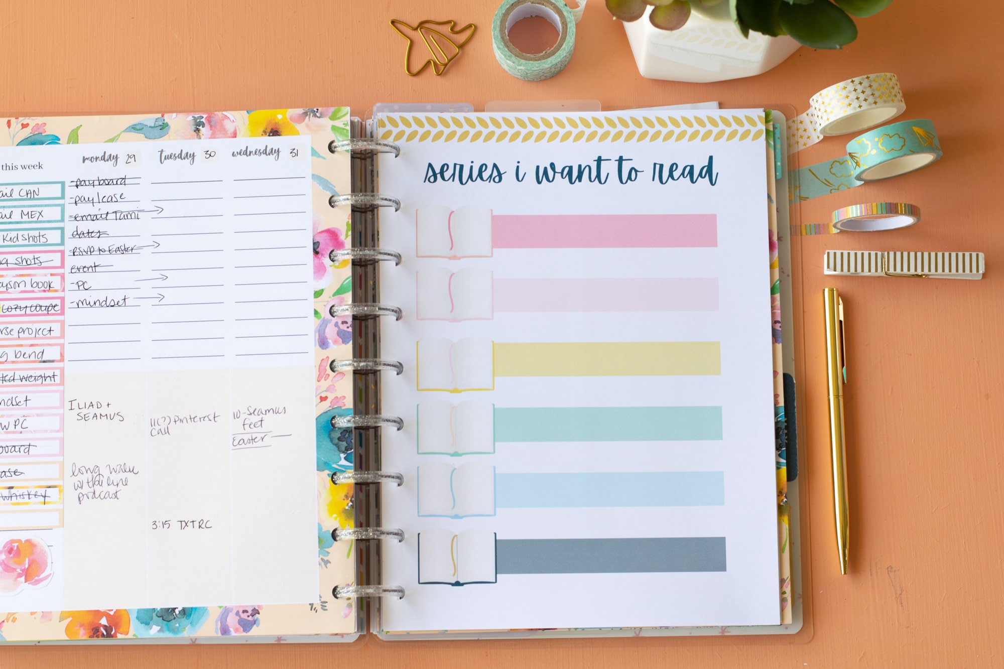 PRINTED Happy Planner Book Inserts: Reading List & Book Tracker - Etsy