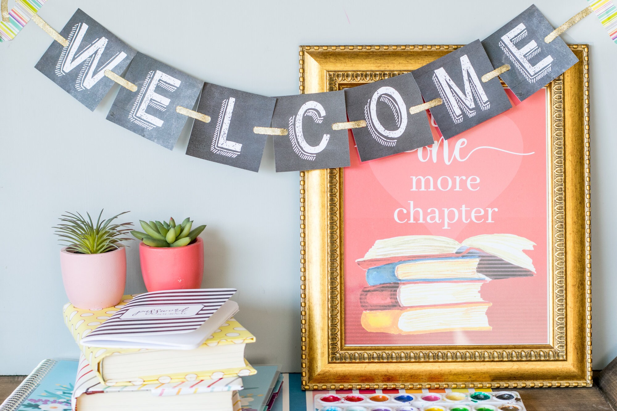 Printable Chalk Letter Banner, ABC Banner, Printable Back to School ...