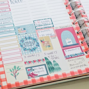 Printable Farmhouse Christmas Planner Stickers, Christmas Planner ...