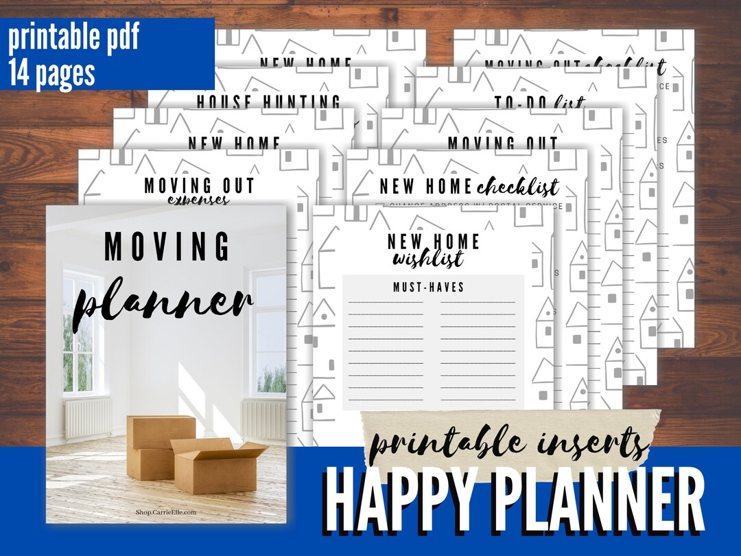 Printable Moving Planner Inserts: Happy Planner Organizer (digital ...