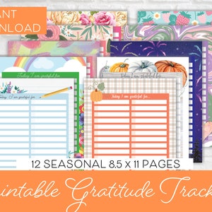 Printable 8.5x11 Gratitude Tracker, Daily Gratitude Printable ...