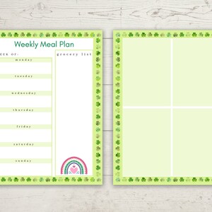 Printable Rainbow Shamrock Planner Inserts for Classic Happy Planner ...