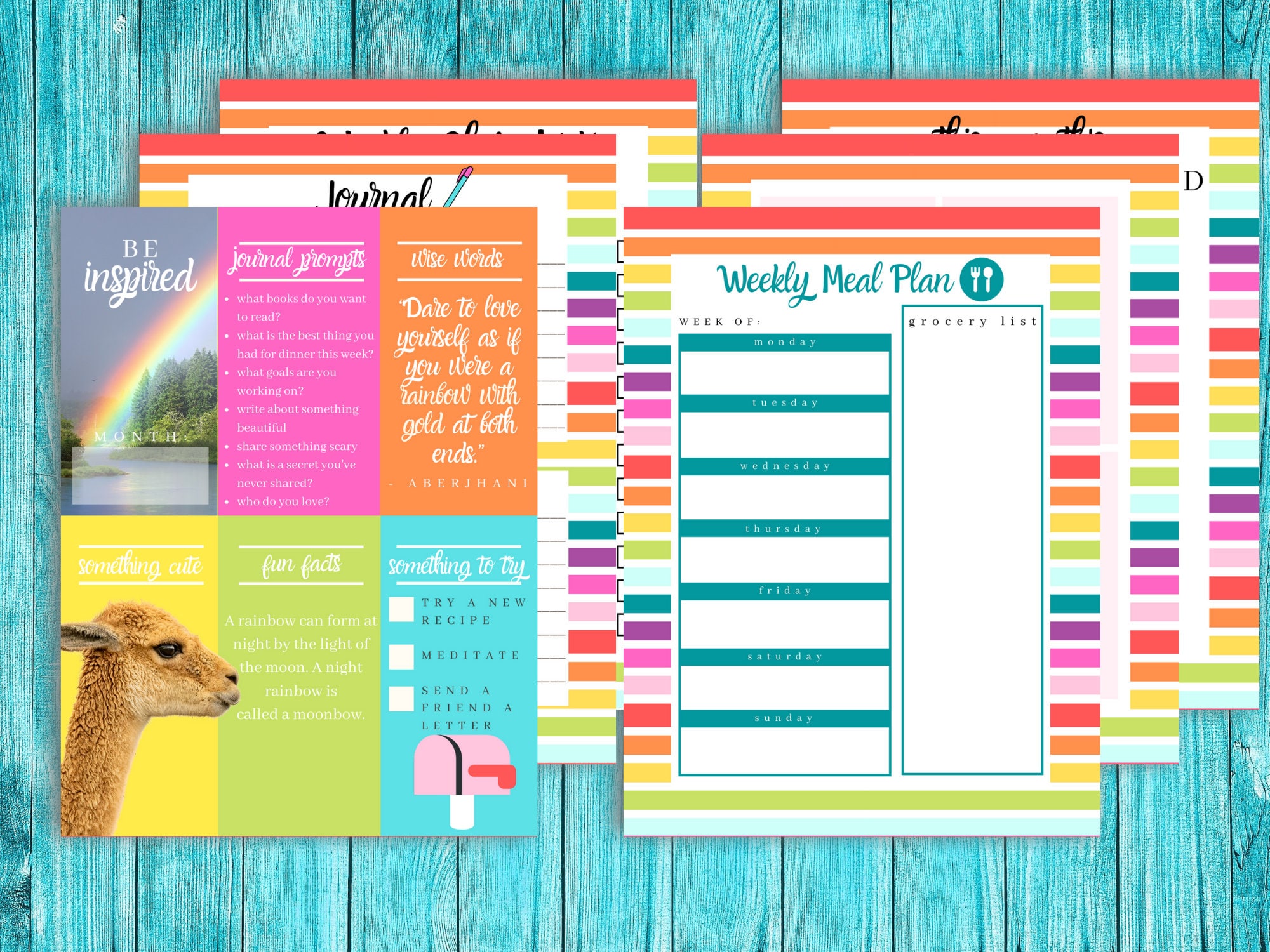 Printable Happy Planner Inserts Planner Inserts Rainbow Day | Etsy