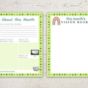Printable Rainbow Shamrock Planner Inserts for Classic Happy Planner ...