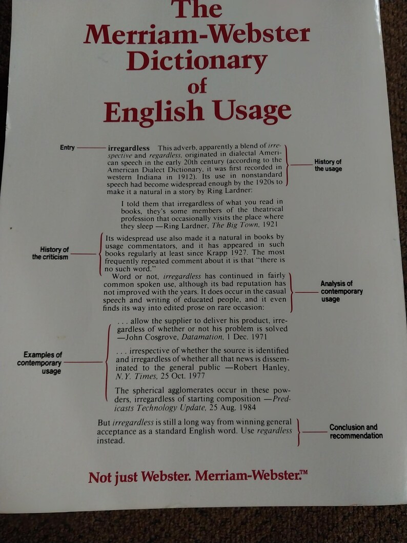 The Merriam-webster Dictionary of English Usage - Etsy