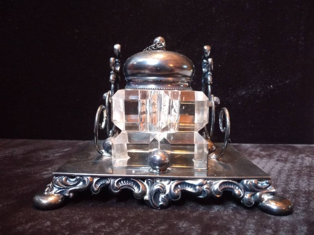Derby Silver Plate Ink Well - Etsy